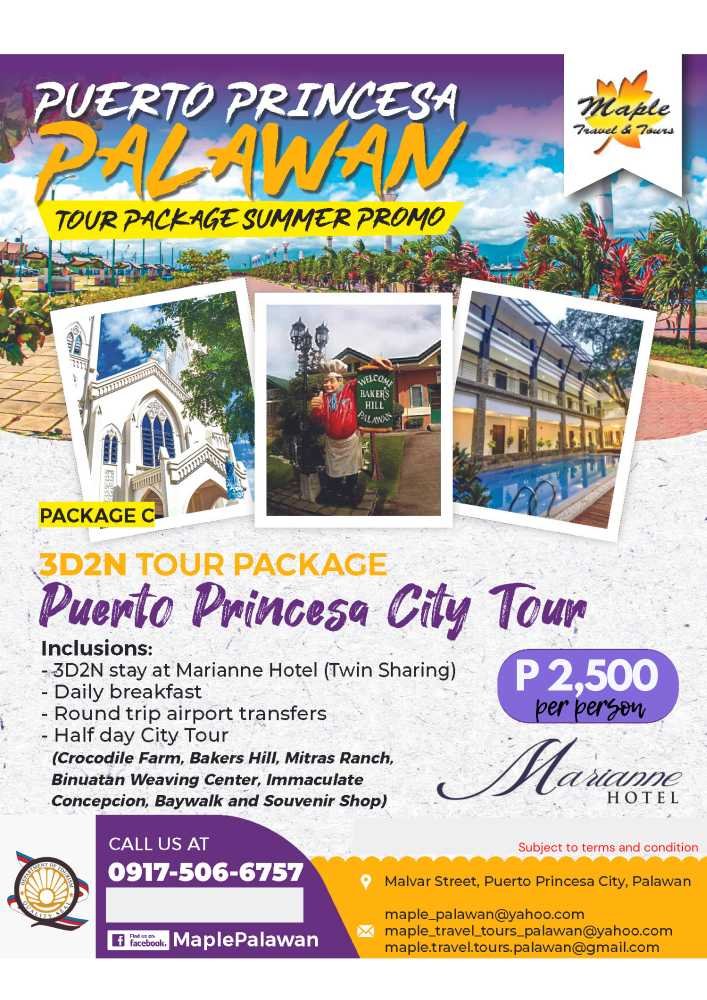 Tour Packages – Marianne Hotel – Puerto Princesa City Palawan Philippines